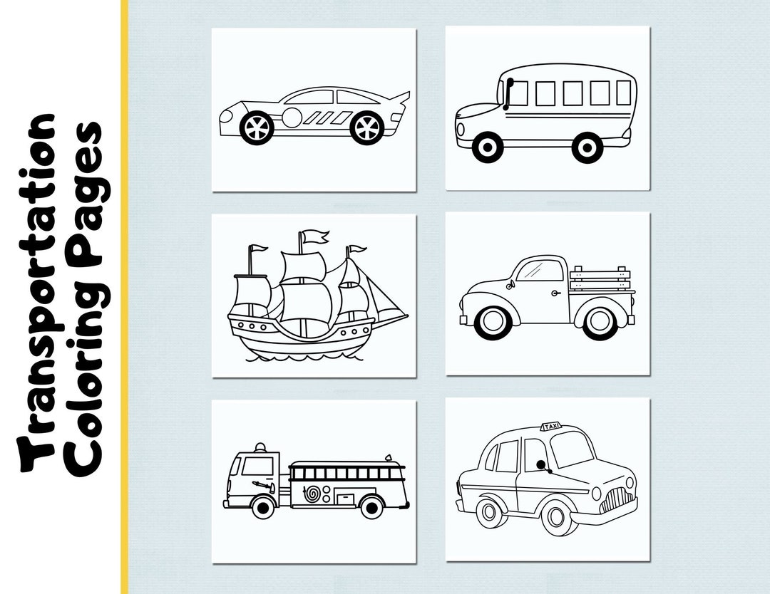 Transportation | Coloring Pages | Kids Coloring Pages | Things That Go ...
