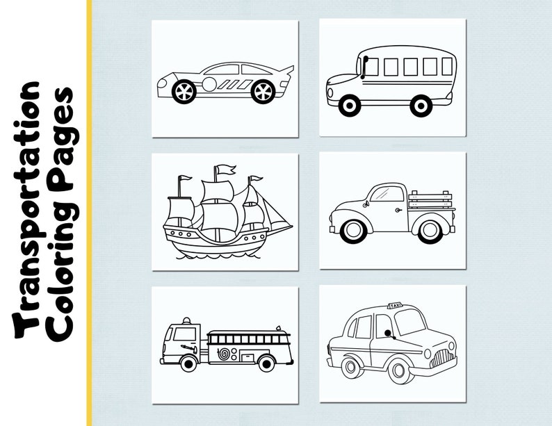 Transportation | Coloring Pages | Kids Coloring Pages | Things That Go ...