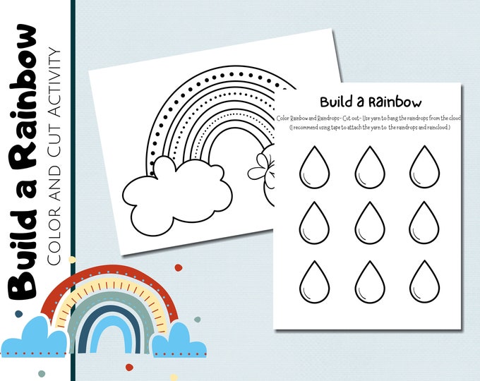 3D Rainbow Craft Template to Help Kids Learn Rainbow Colors, Printable ...
