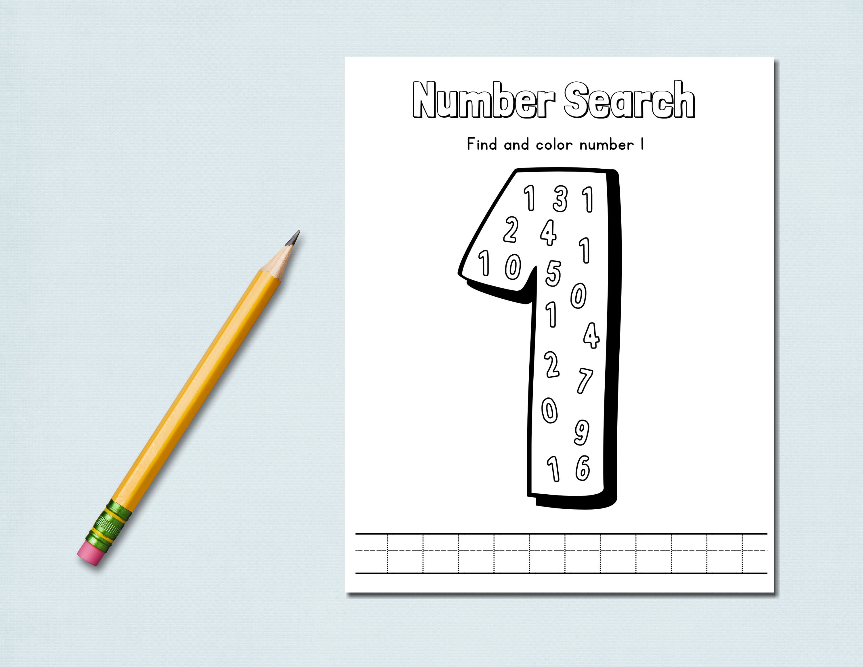 0-9 Number Search | Math Worksheets | 10 Pages | Simple | Kindergarten ...