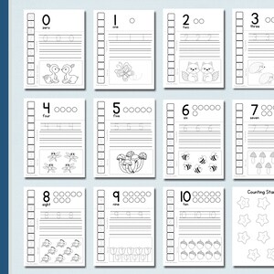 Number Practice 0-10 | Counting 0-10 | Number Worksheets | Tracing ...