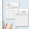 Coloring Calendar Perpetual Calendar Calendar for Kids Printable ...