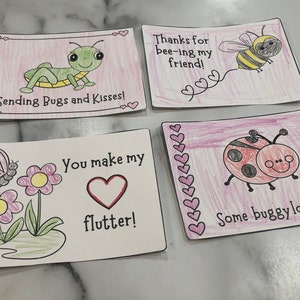 4 Insect Valentines | Printable Valentine | Art | Handcraft | Insect ...