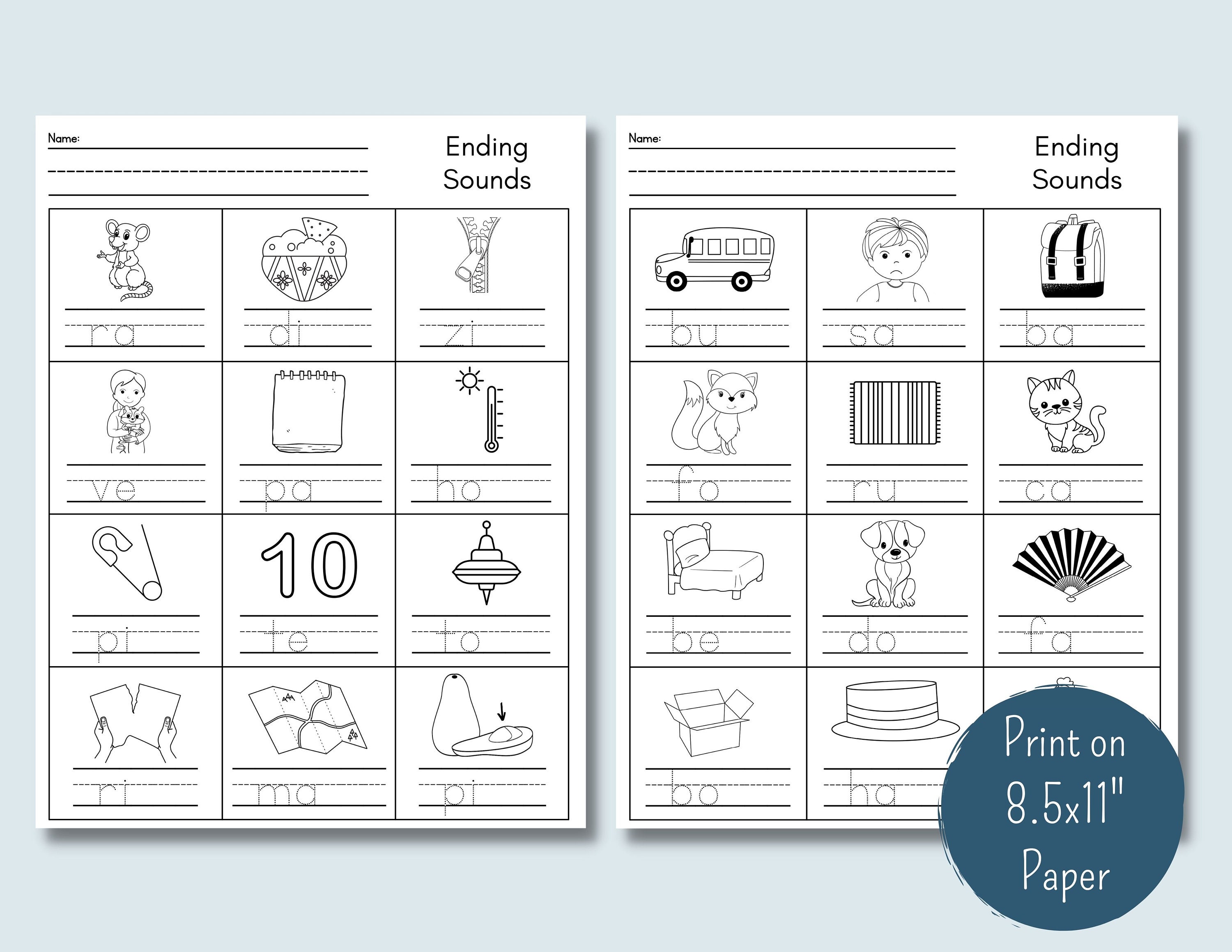 5 CVC Ending Sound Worksheets | CVC Words | Printable | Phonics | CVC ...