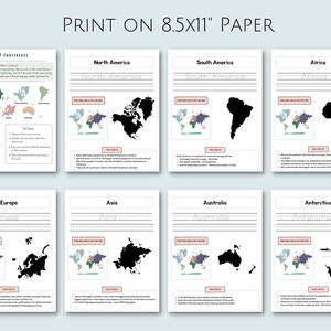 7 Continents Educational Bundle | Worksheets and Activities | World ...