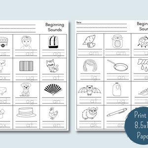 5 CVC Beginning Sound Worksheets | CVC Words | Printable | Phonics ...