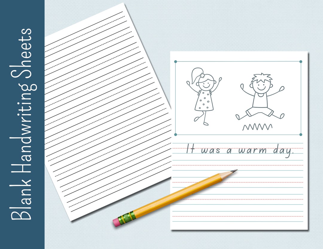 Blank Handwriting Pages | Lined Paper | Practice Writing Paper ...