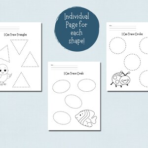 Basic Shape Tracing | Tracing Worksheets | Shapes | Learning Shapes ...
