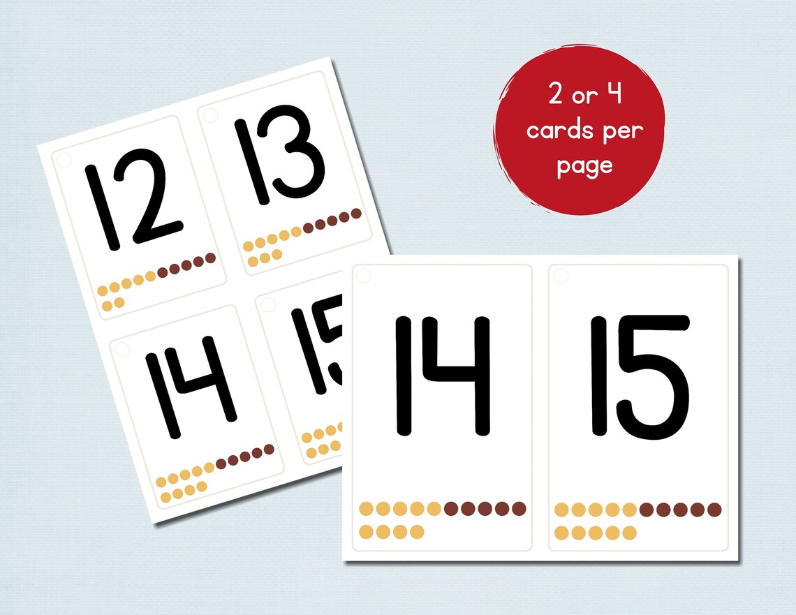 Number Cards 0-20 | Abacus Flash Cards | Count to 20 | Flash Cards ...