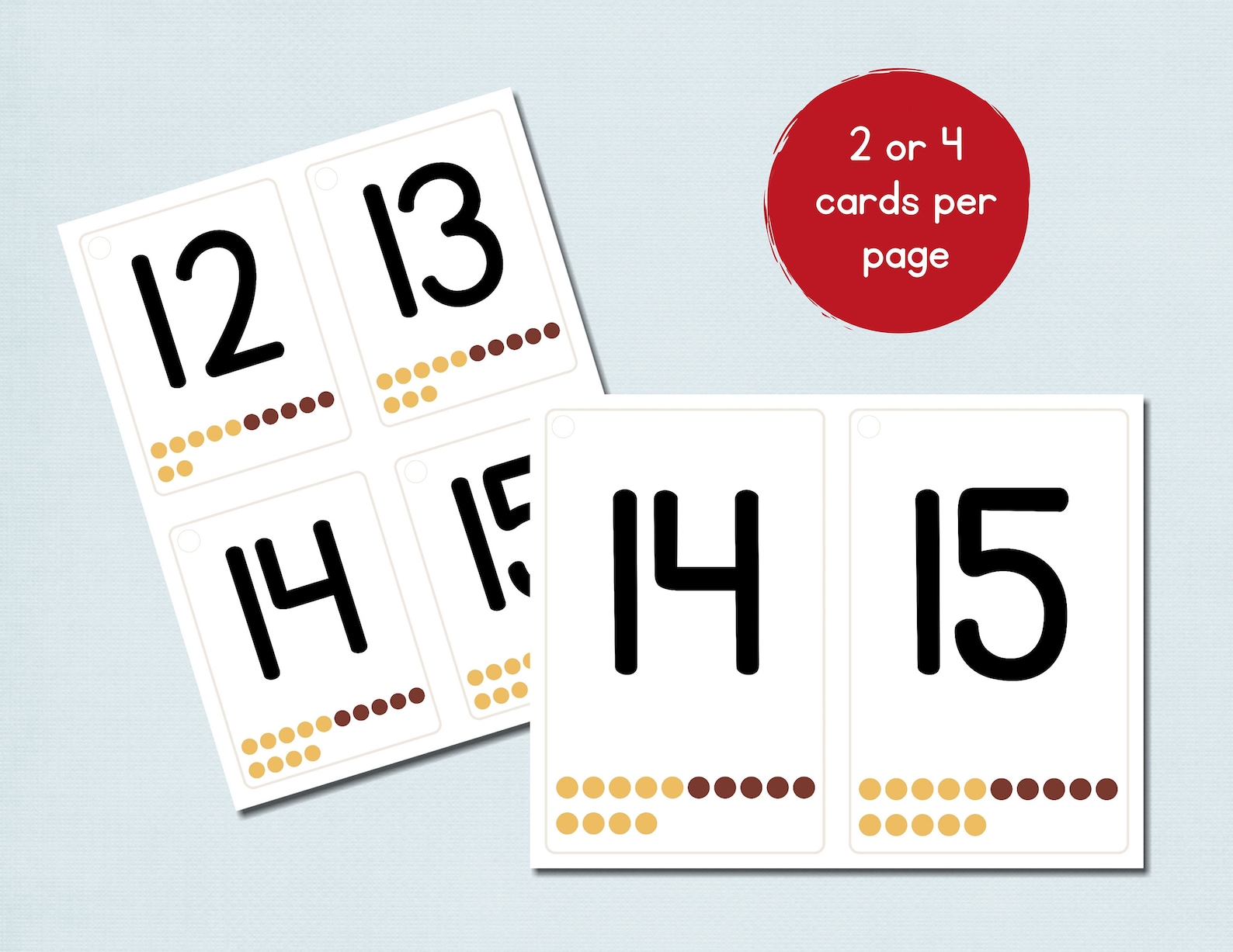 Number Cards 0-20 | Abacus Flash Cards | Count to 20 | Flash Cards ...