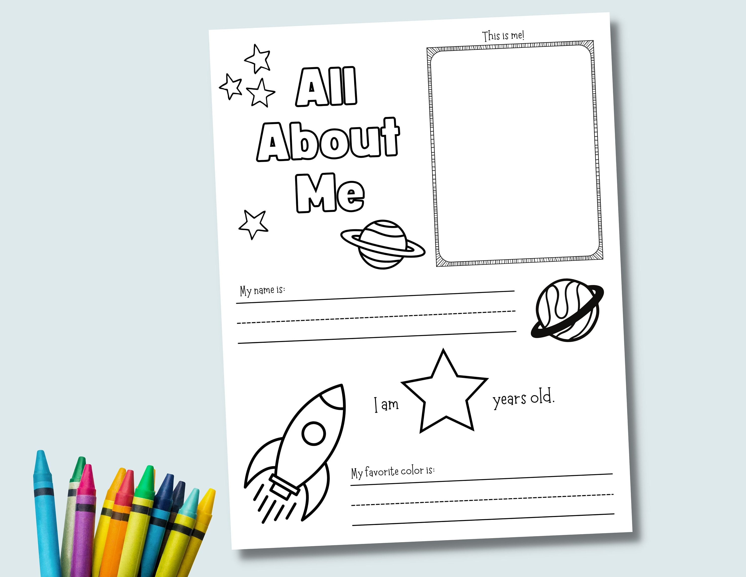 My First All About Me | Preschool | Kindergarten | All About Me ...
