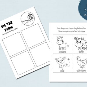 7 Animal Habitat Cut and Paste Activities | Cut and Paste | Animal ...