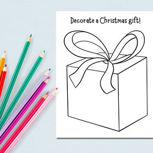 5 Decorate Christmas Pages | Kids Craft Pages | 5 Christmas Coloring ...