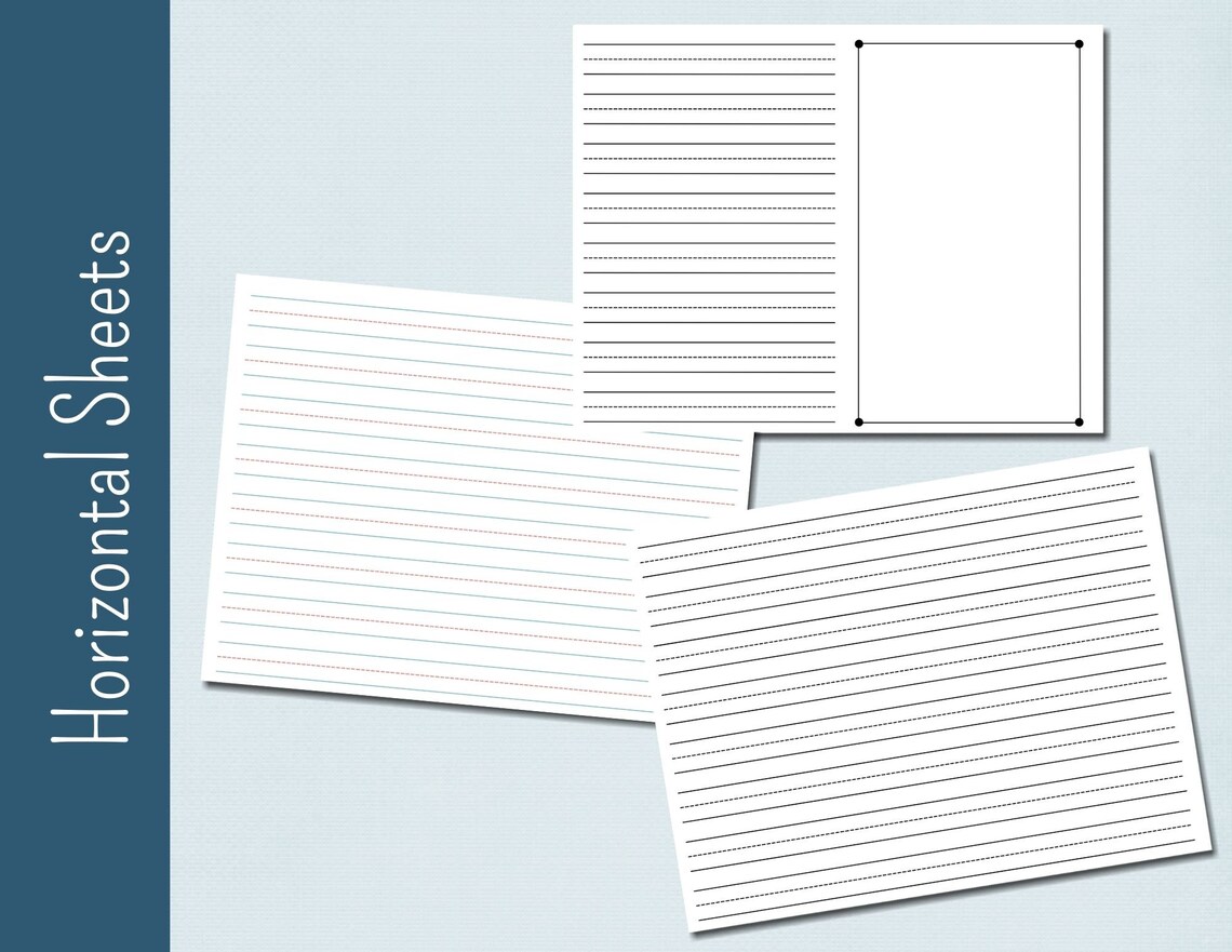 Blank Handwriting Pages | Lined Paper | Practice Writing Paper ...