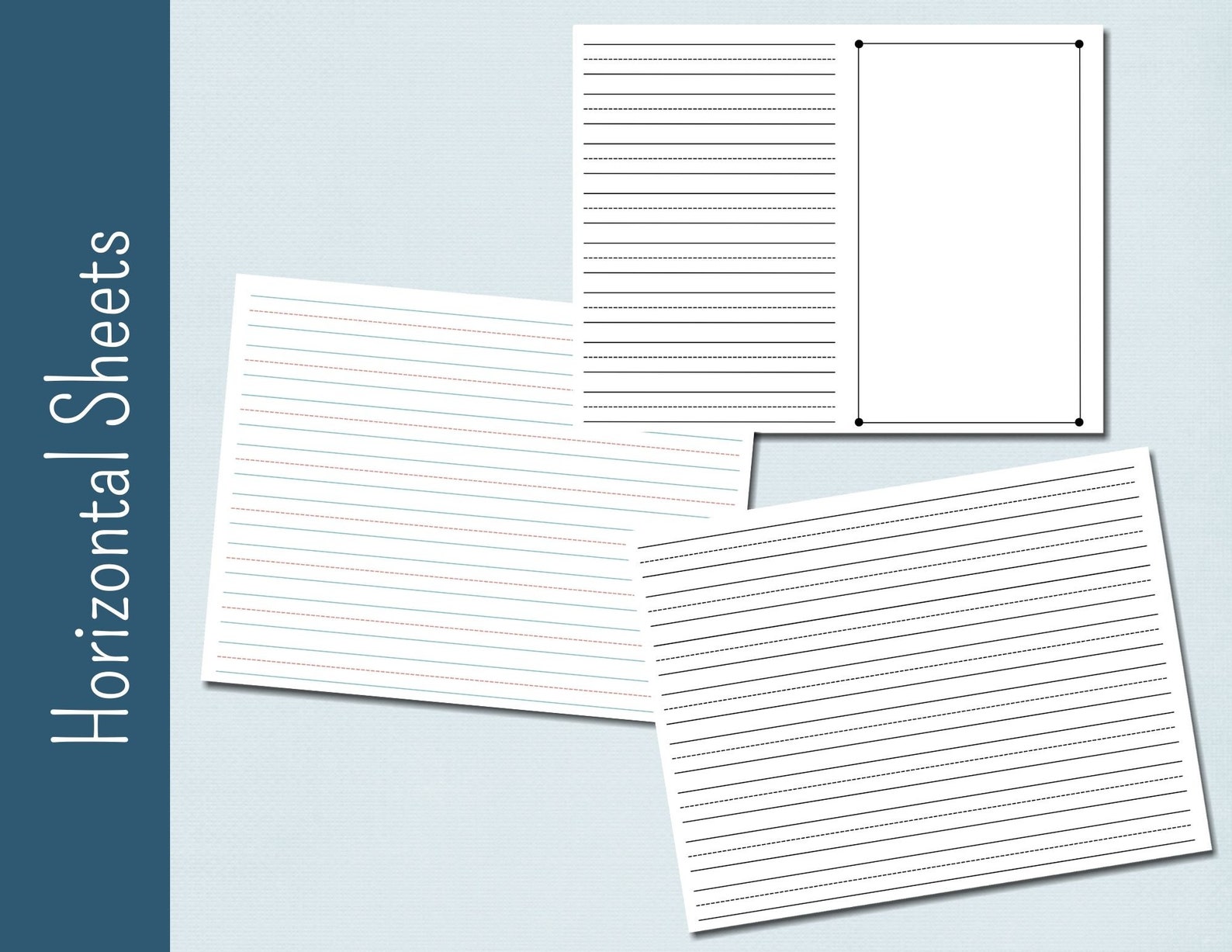 Blank Handwriting Pages | Lined Paper | Practice Writing Paper ...