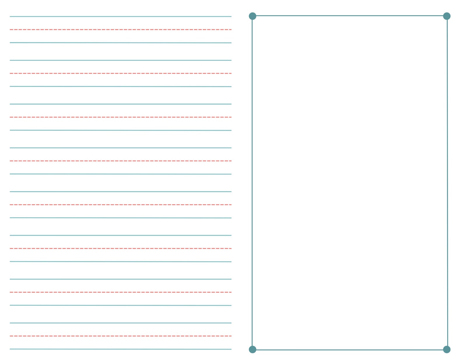 Blank Handwriting Pages | Lined Paper | Practice Writing Paper ...
