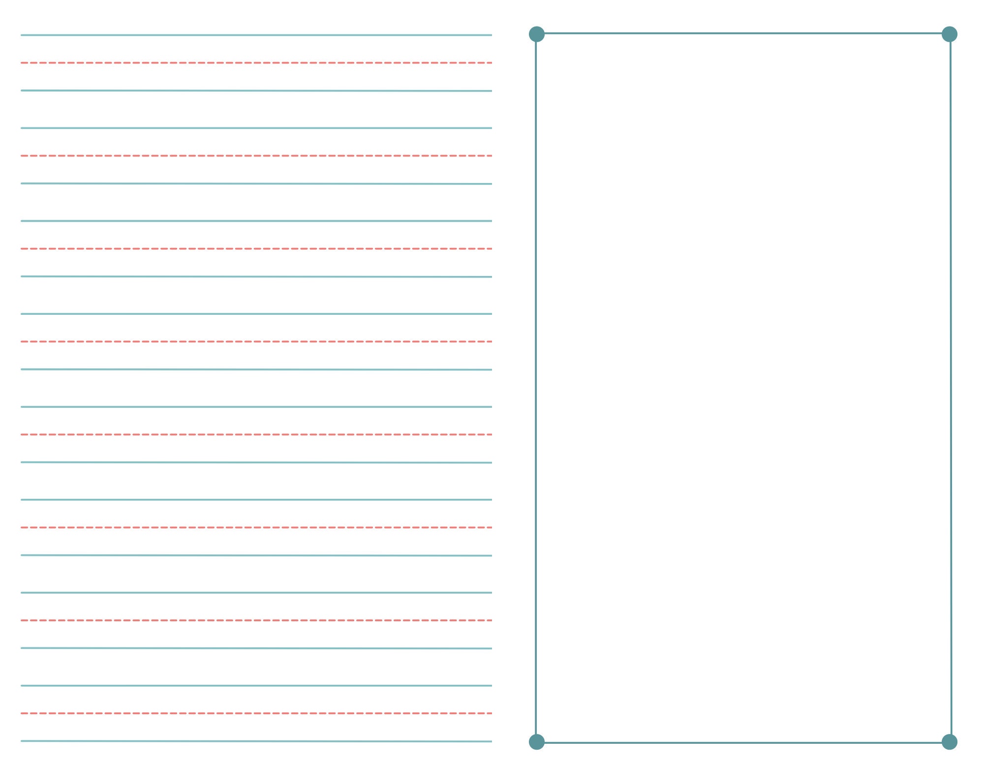 Blank Handwriting Pages | Lined Paper | Practice Writing Paper ...