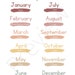Months of the Year Chart Days of the Week Printable Charts Calendar ...