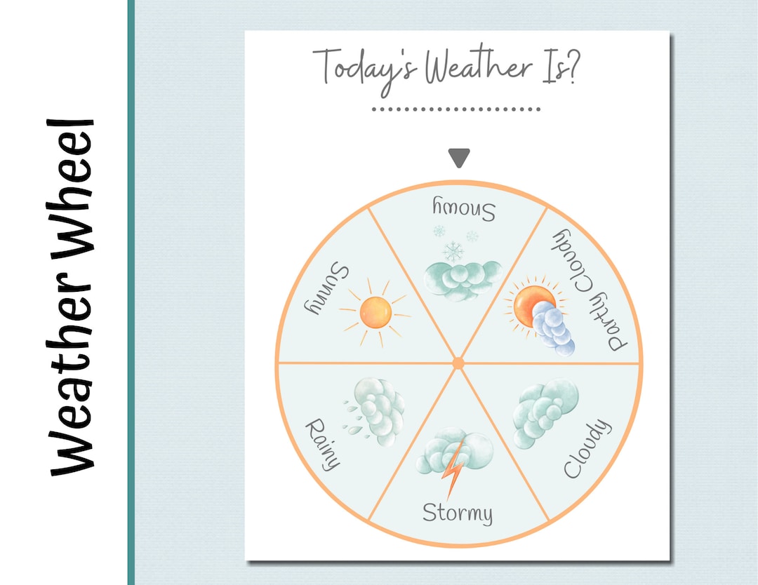 Weather Wheel | Educational | Printable Download | First Grade ...
