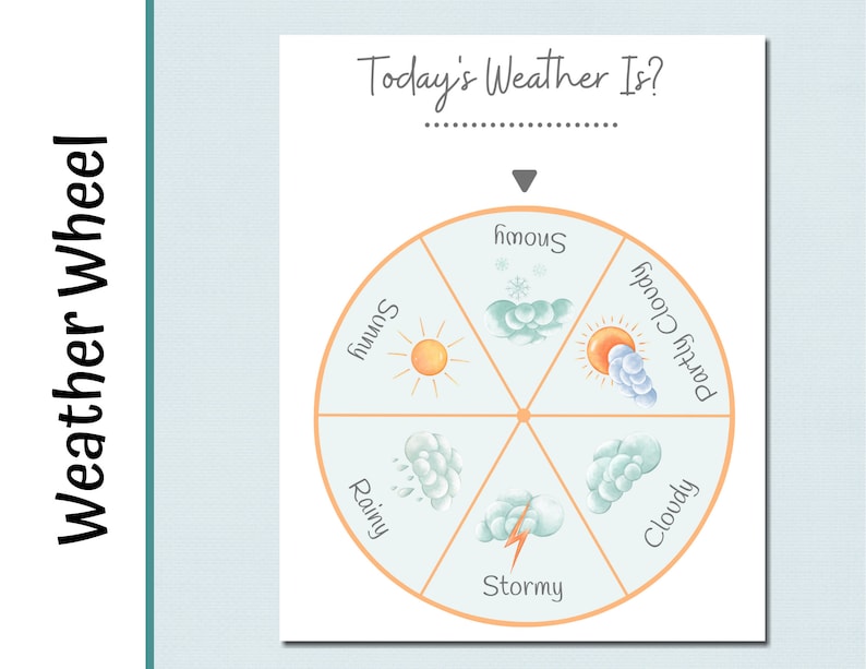 Weather Wheel | Educational | Printable Download | First Grade ...