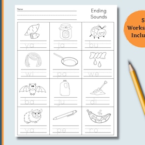 5 CVC Ending Sound Worksheets | CVC Words | Printable | Phonics | CVC ...