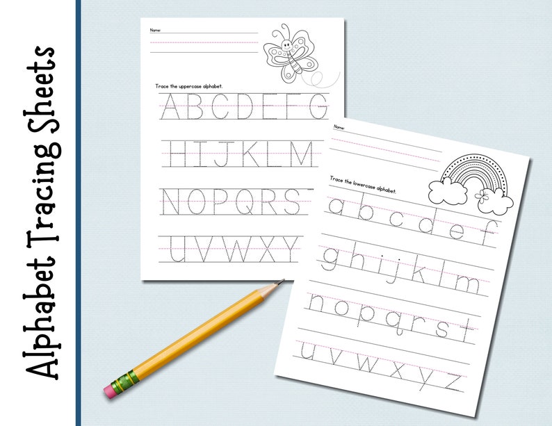 Spring Theme Alphabet Trace | Tracing Worksheets | Coloring Pages ...