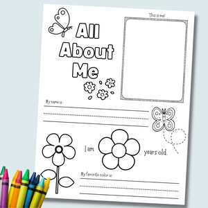 My First All About Me | Preschool | Kindergarten | All About Me ...