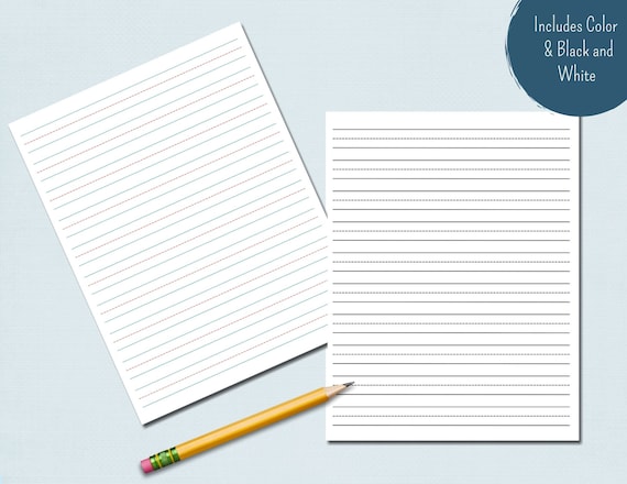 Blank Handwriting Sheets Lined Pages Template Pack Writing Resources