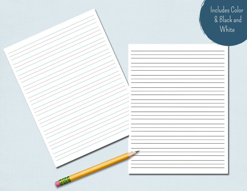 Blank Handwriting Pages | Lined Paper | Practice Writing Paper ...