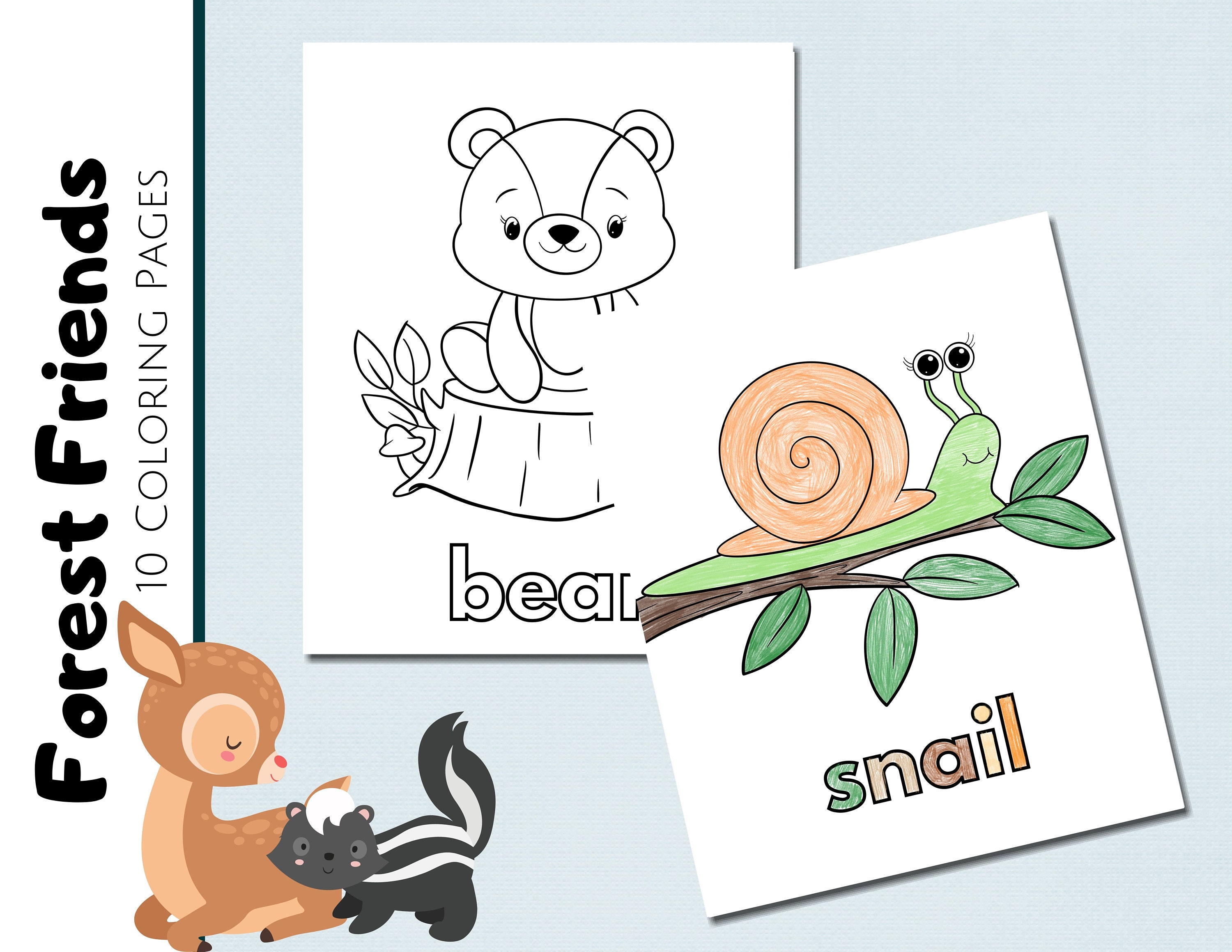 10 Woodland Animals Coloring Pages | Coloring Sheet | Forest Animals ...