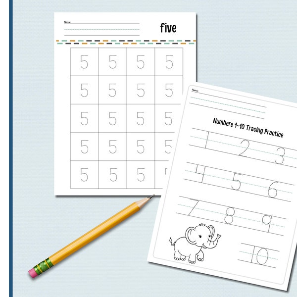 1 10 Number Tracing, Preschool Worksheets, Kindergarten Worksheets ...
