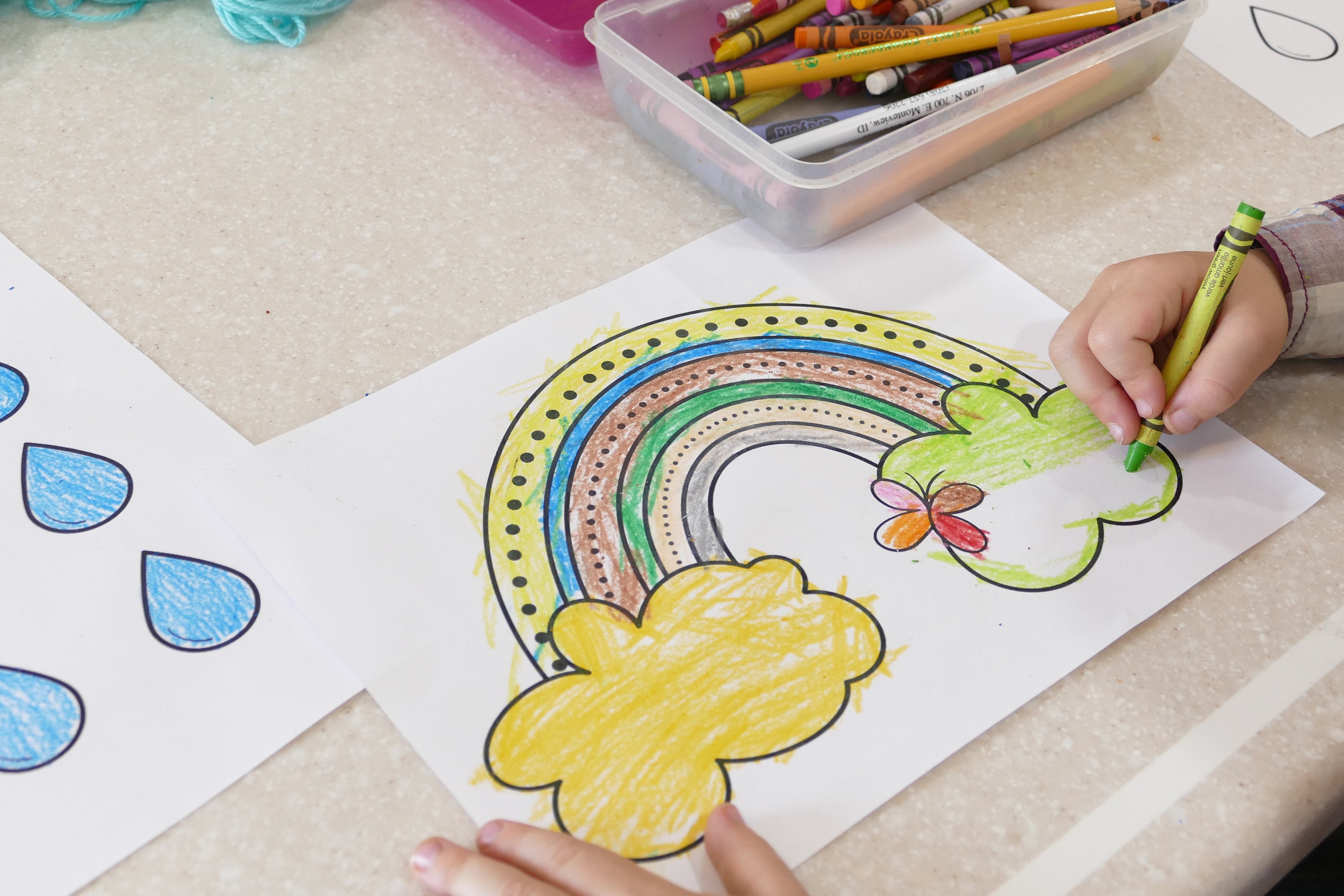 Build a Rainbow Activity | Color and Cut | Rainbow Mobile Craft ...