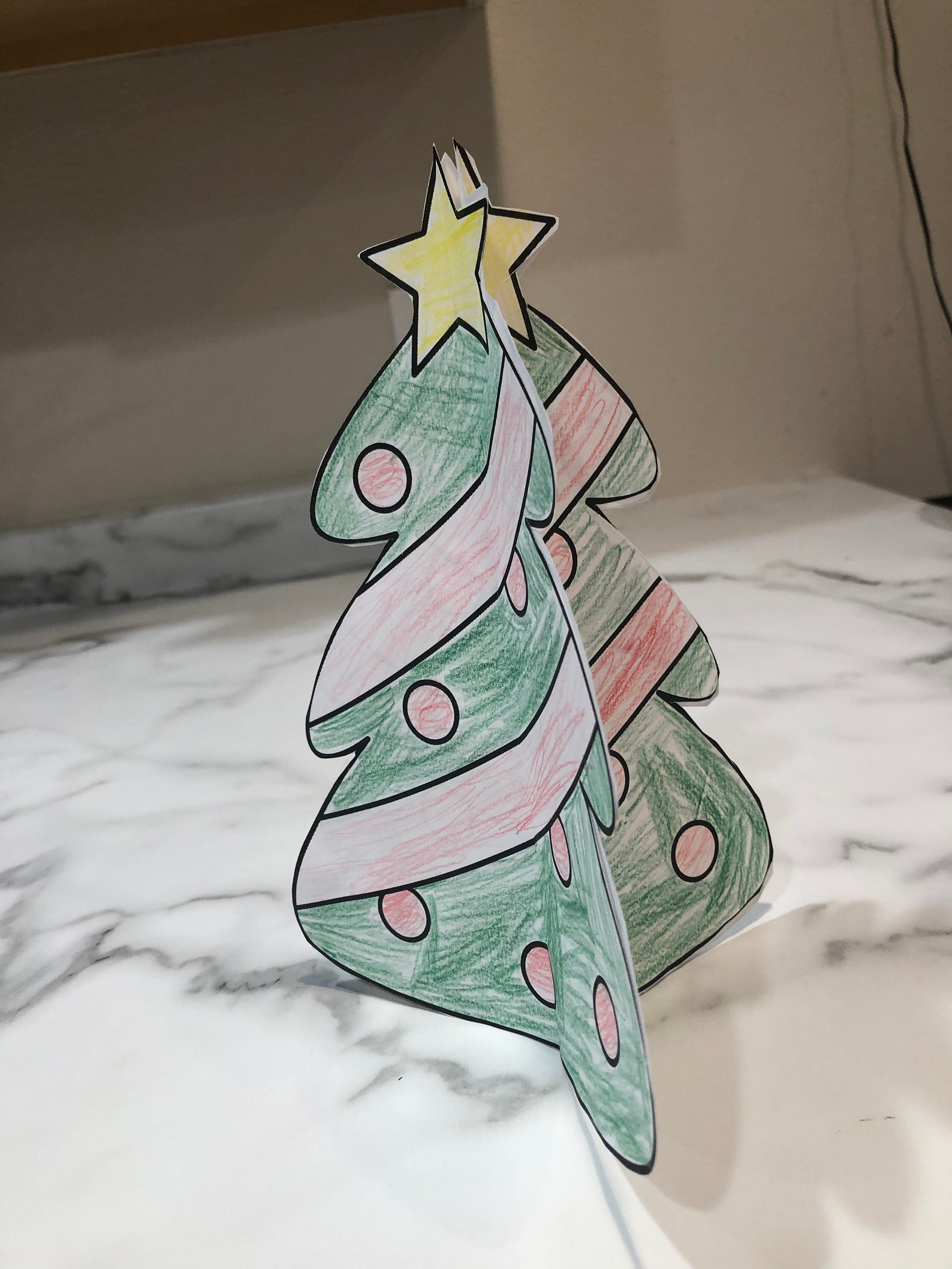 3D Christmas Tree Craft | Cut and Paste | Christmas Craft | Activity ...