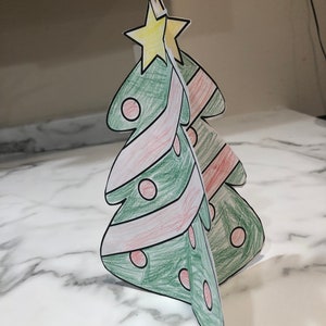 3D Christmas Tree Craft | Cut and Paste | Christmas Craft | Activity ...