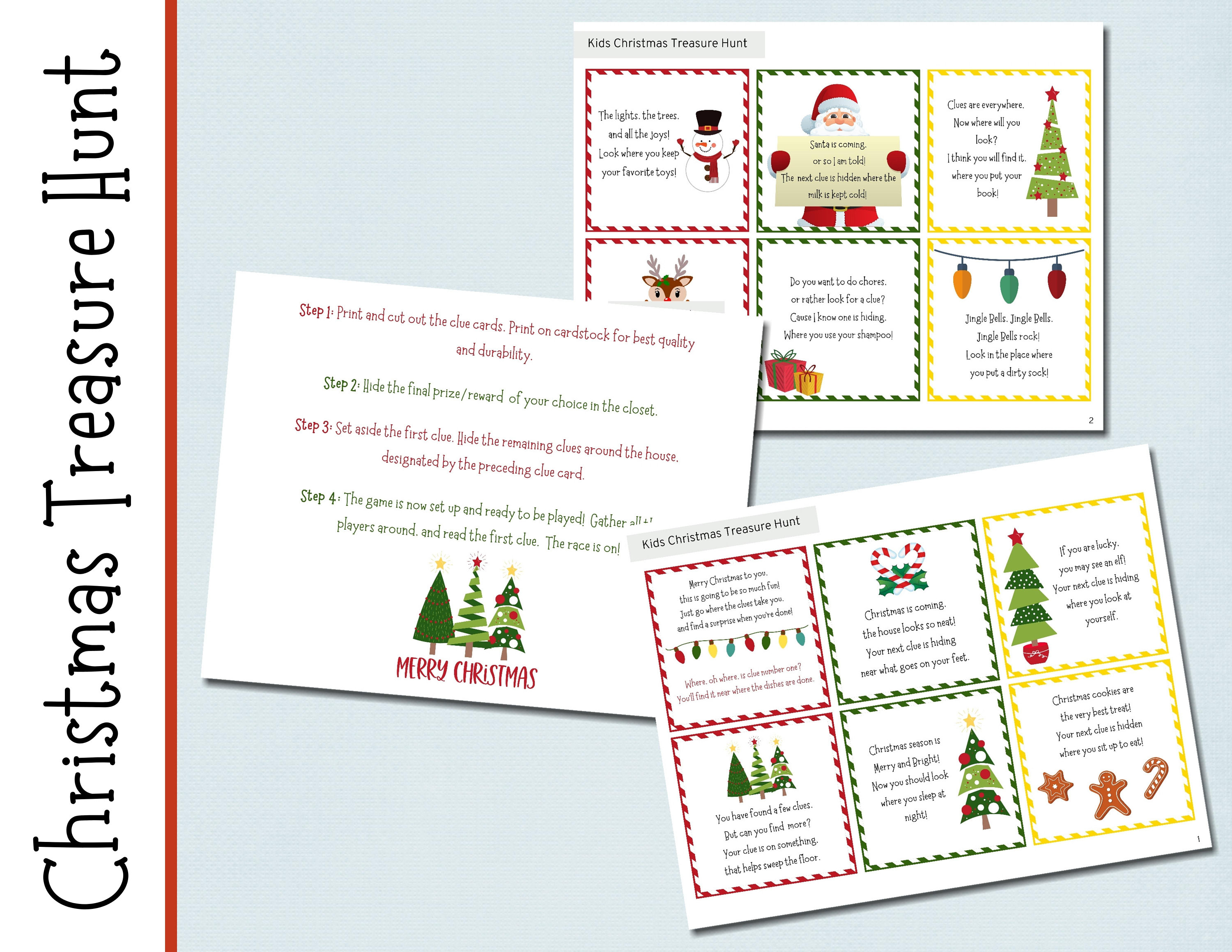 Christmas Treasure Hunt | Christmas Game | Christmas | Activity for ...