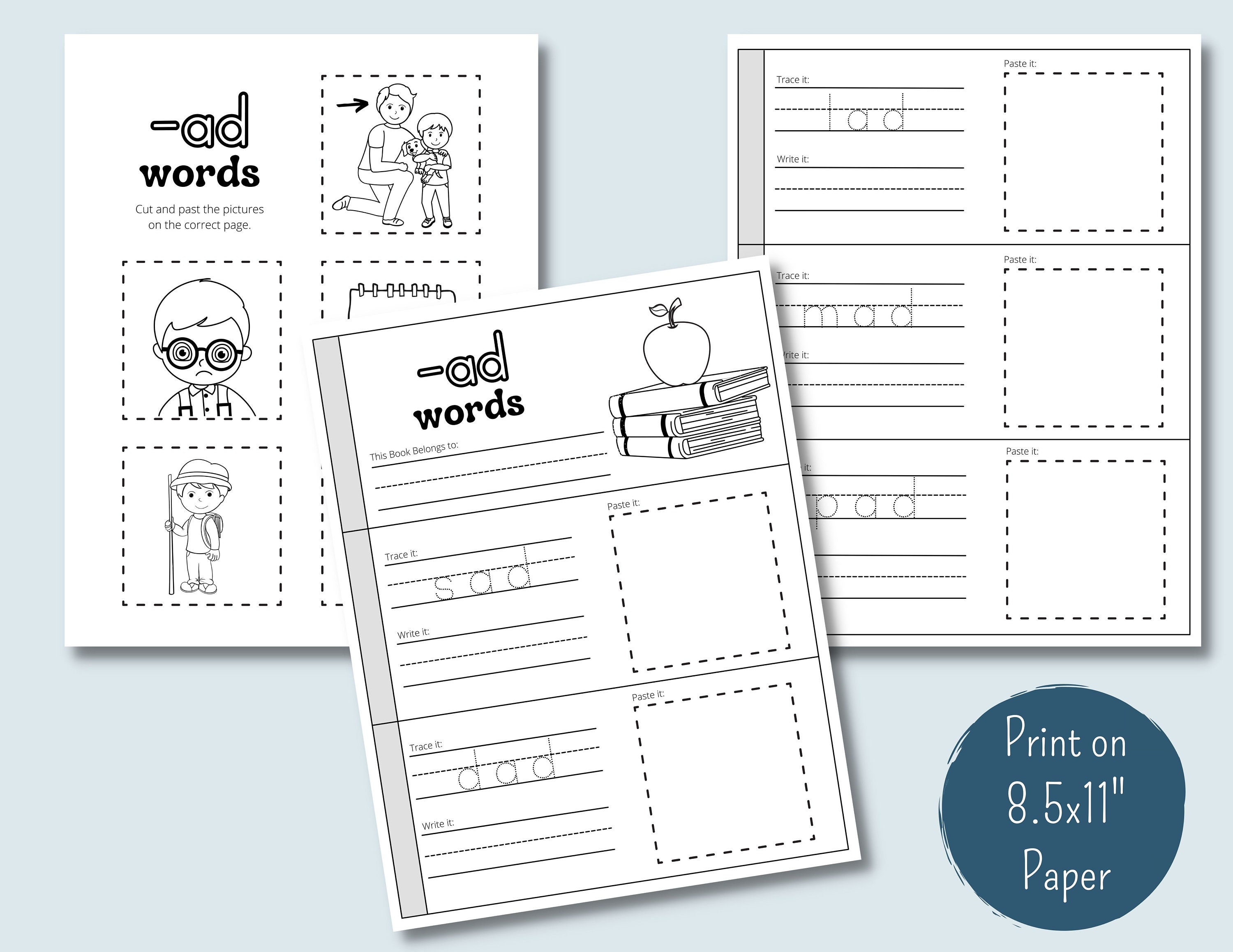 CVC Books Set 1 | CVC Words | Printable | Handwriting | CVC Words ...