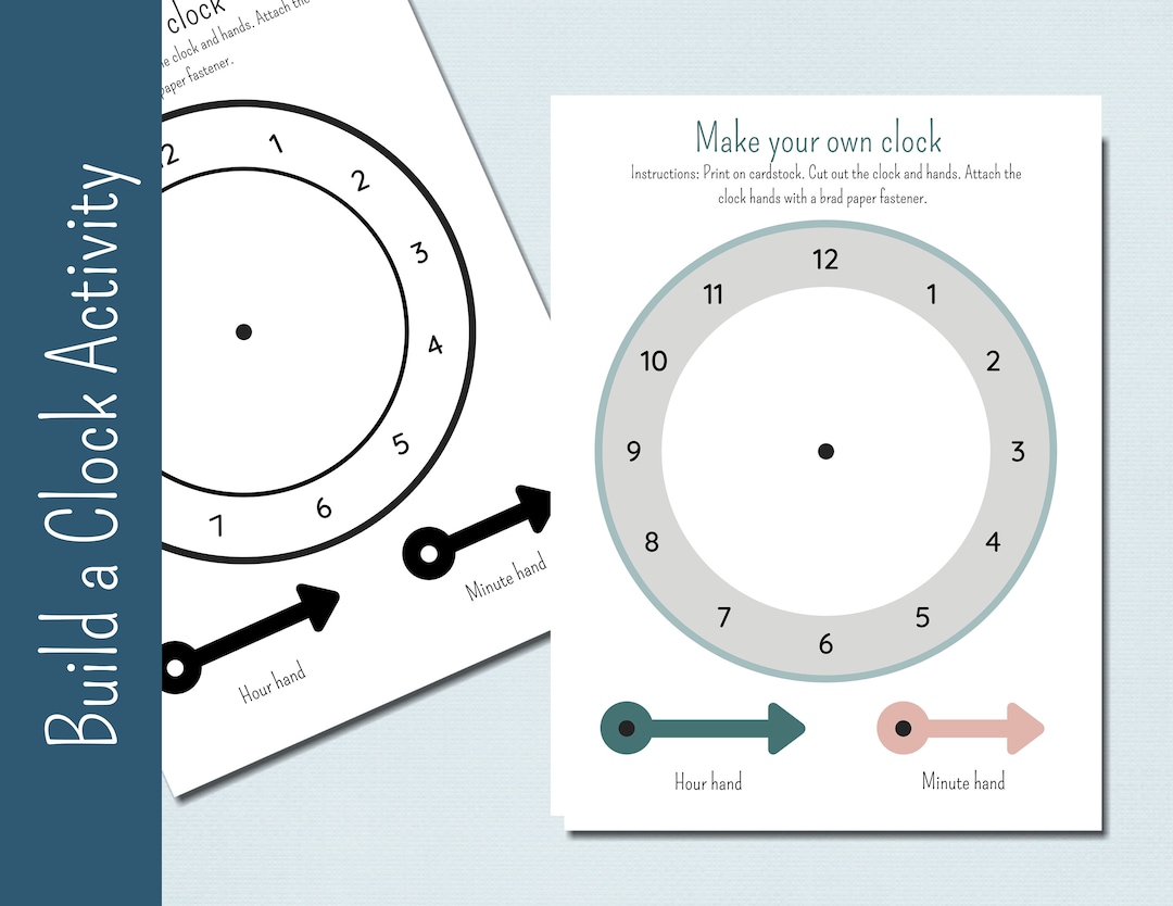 Build a Clock | Educational Clock | Telling Time Activity | Cut ...
