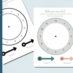 Build a Clock | Educational Clock | Telling Time Activity | Cut ...