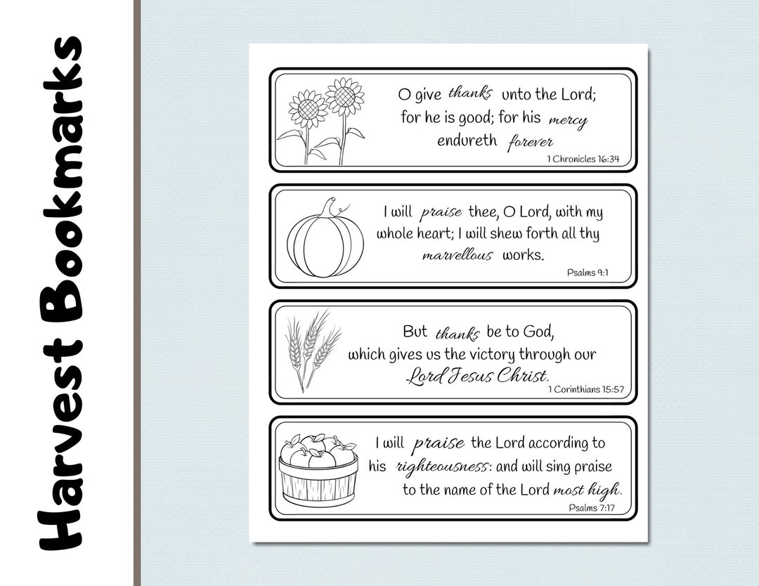 4 Harvest Bookmarks | Thanksgiving| Art | Handcraft | Fall Craft ...