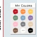 Color Chart | Learning Colors | Educational Chart | Colors Wall Art ...