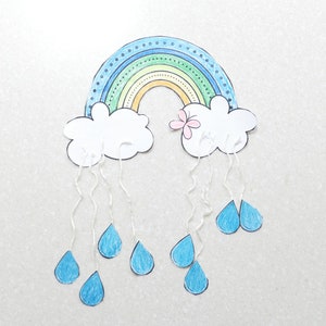 Build a Rainbow Activity | Color and Cut | Rainbow Mobile Craft ...