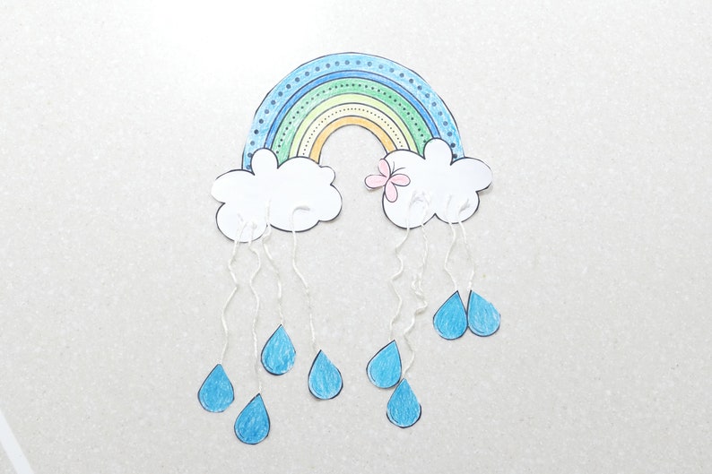 Build a Rainbow Activity | Color and Cut | Rainbow Mobile Craft ...