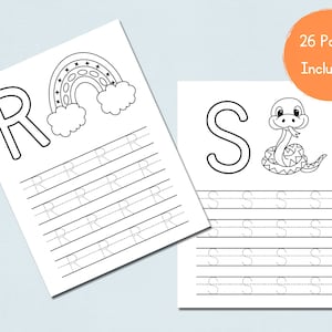 Uppercase Alphabet | Tracing Worksheets | Coloring Pages | Handwriting ...