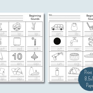5 CVC Beginning Sound Worksheets | CVC Words | Printable | Phonics ...