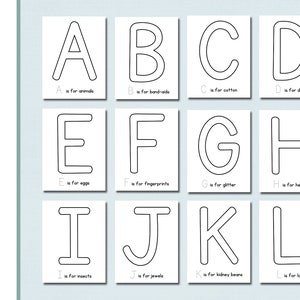 Alphabet Activity | Preschool | Kindergarten | ABC Craft | Glue Craft ...
