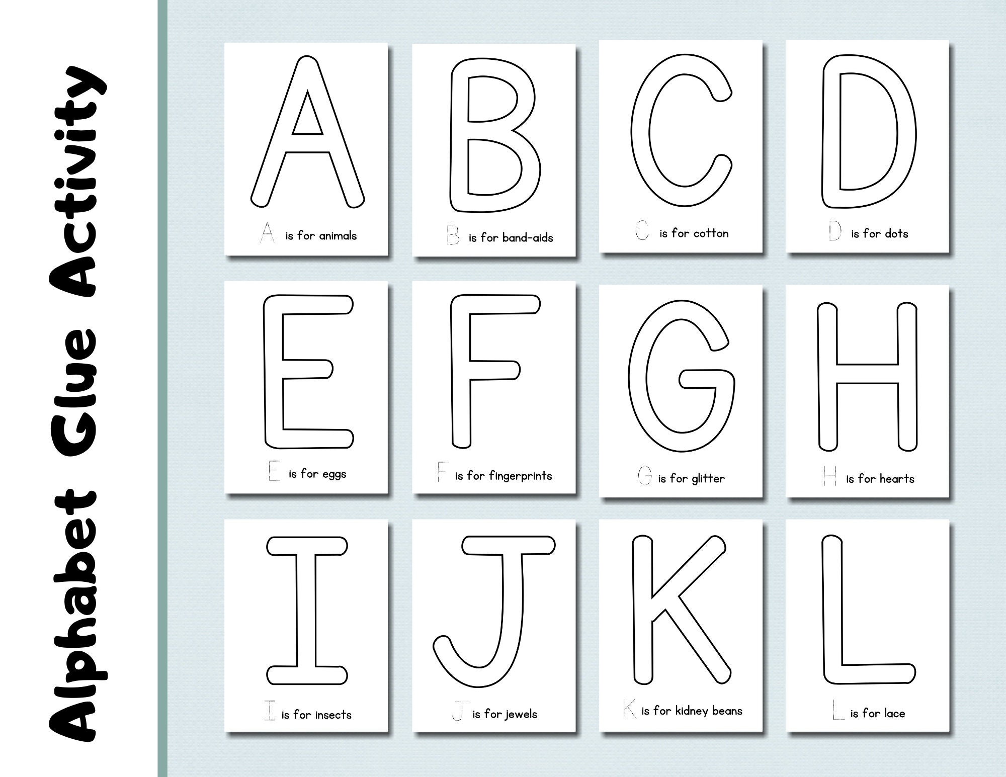 Alphabet Activity | Preschool | Kindergarten | ABC Craft | Glue Craft ...