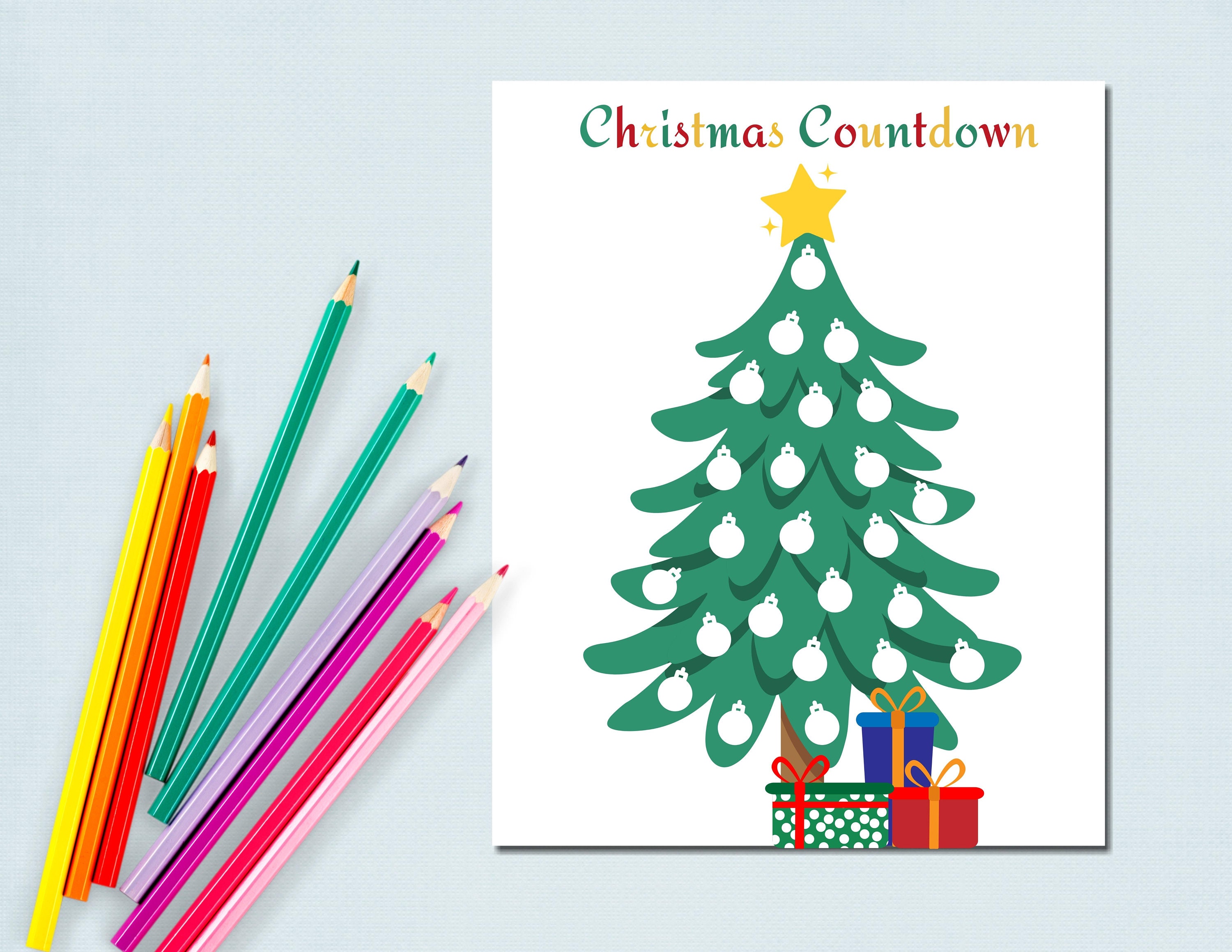 Christmas Countdown Chart | Countdown to Christmas | Christmas Tree ...