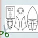 Build a Rocket | Digital Printable | Coloring Activity | Cut and Paste ...