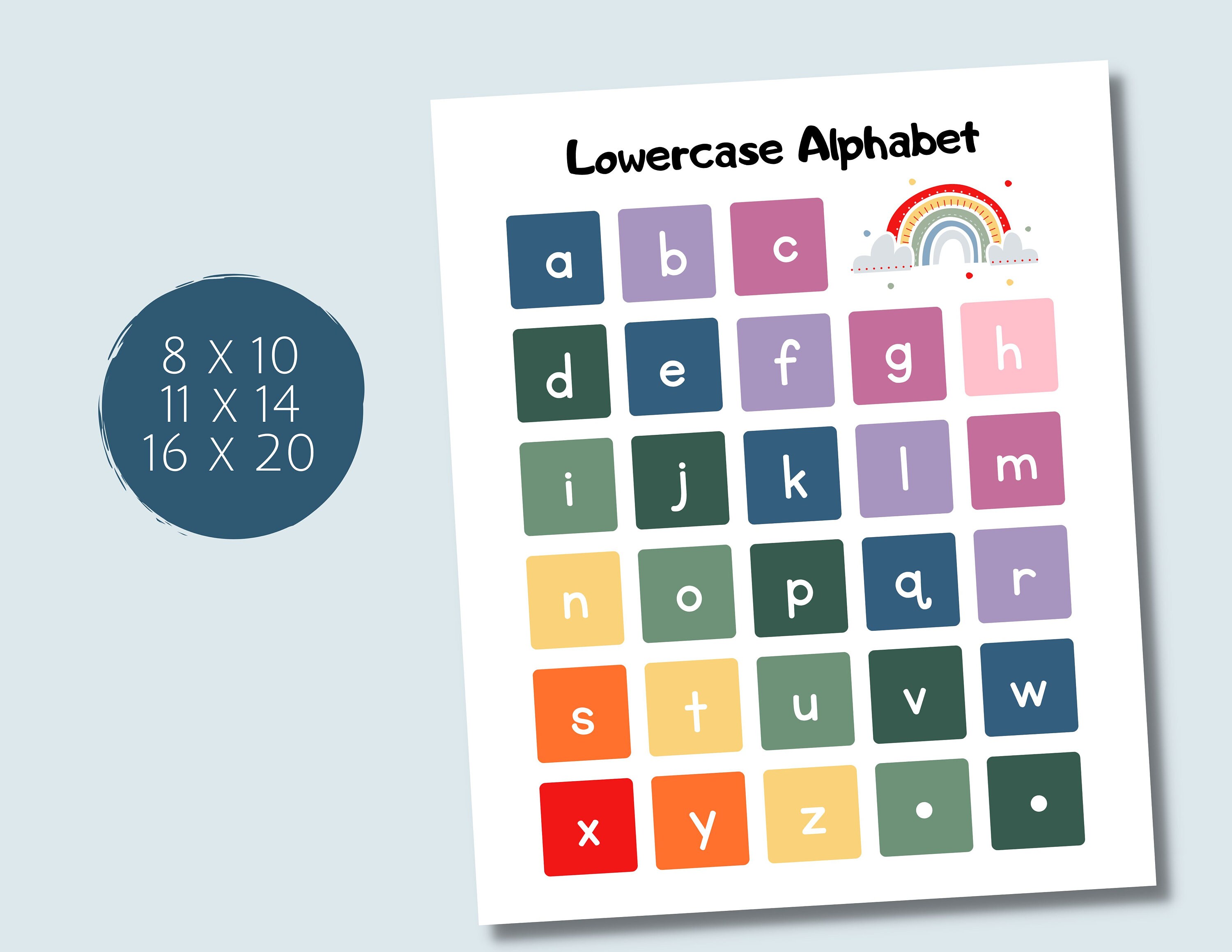 3 Alphabet Chart | ABC Chart | Uppercase | Lowercase | Preschool ...