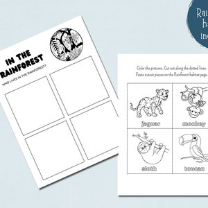7 Animal Habitat Cut and Paste Activities | Cut and Paste | Animal ...